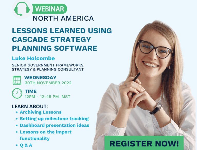 Lessons Learned Using Cascade Strategy Planning Software | Webinar ...