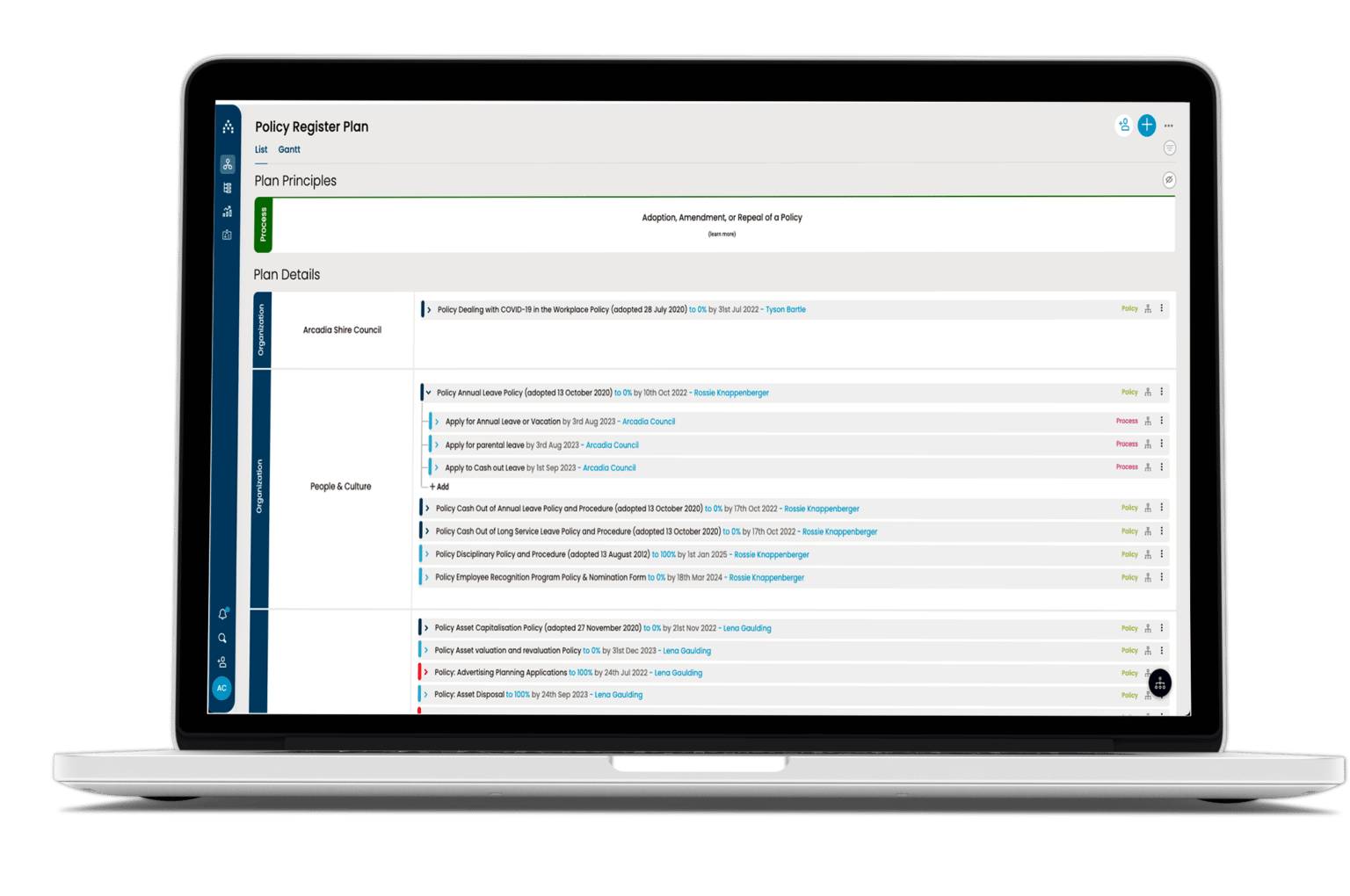 Policy Management Solution - Government Frameworks